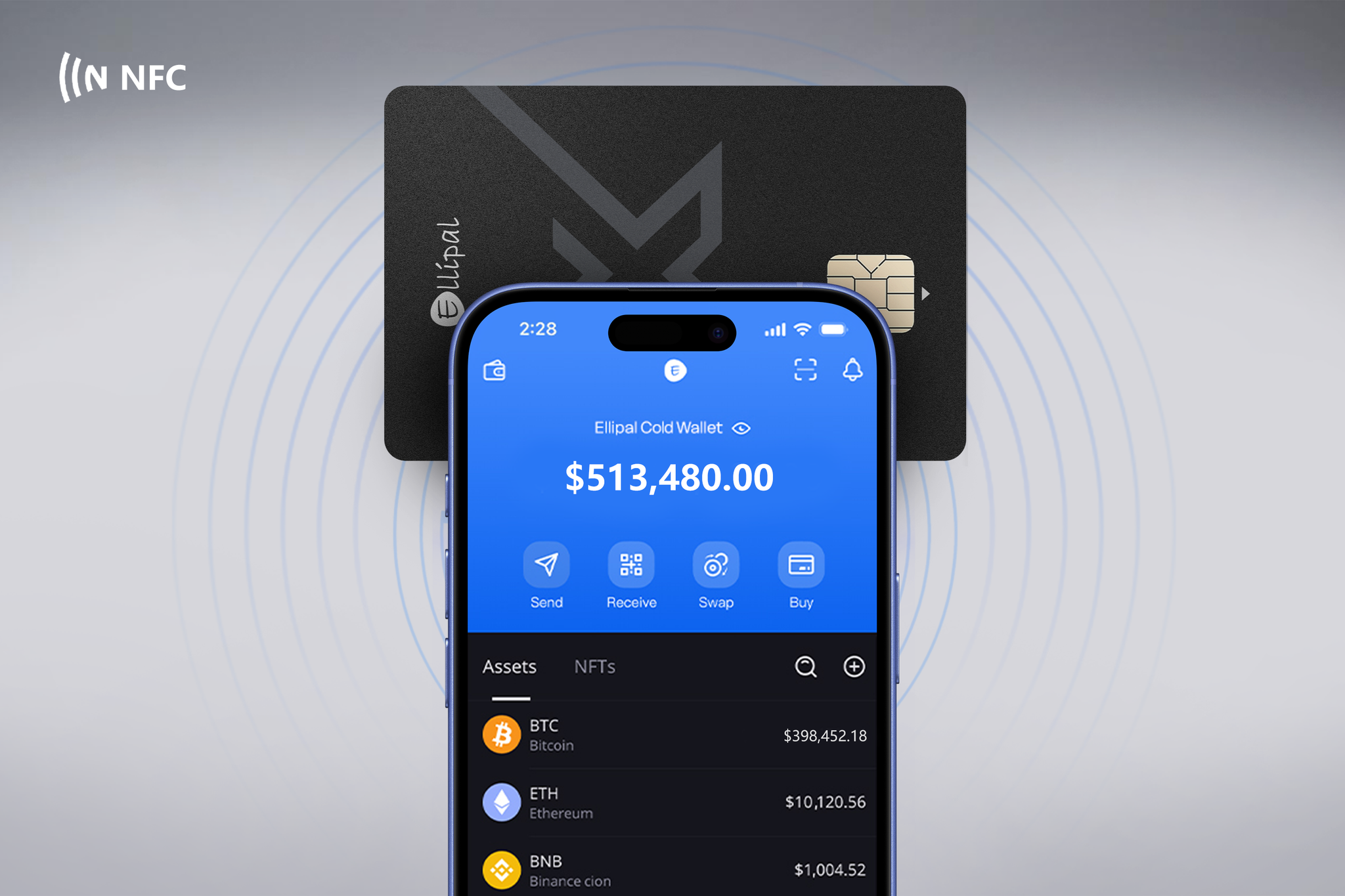 ELLIPAL X Crypto Card Wallet | Secure Offline Storage